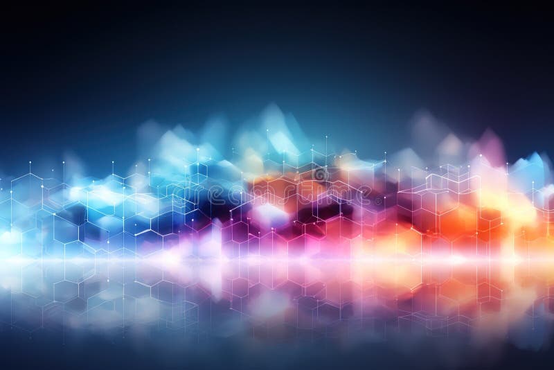 Abstract Background Technology Cloud Networking Generative Ai Stock