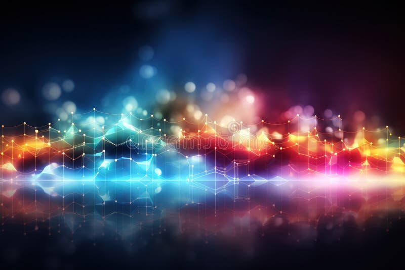 Abstract Background Technology Cloud Networking Generative Ai Stock