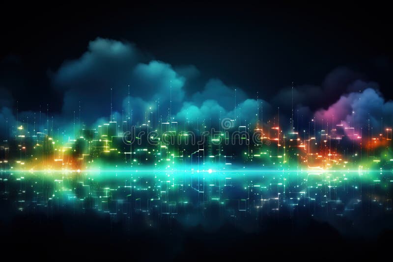 Abstract Background Technology Cloud Networking Generative Ai Stock