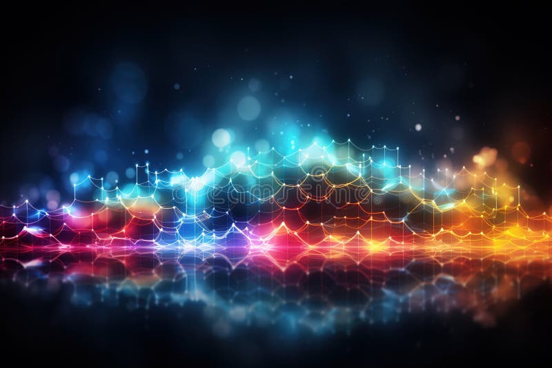 Abstract Background Technology Cloud Networking Generative Ai Stock