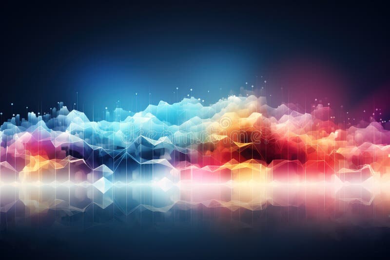 Abstract Background Technology Cloud Networking Generative Ai Stock