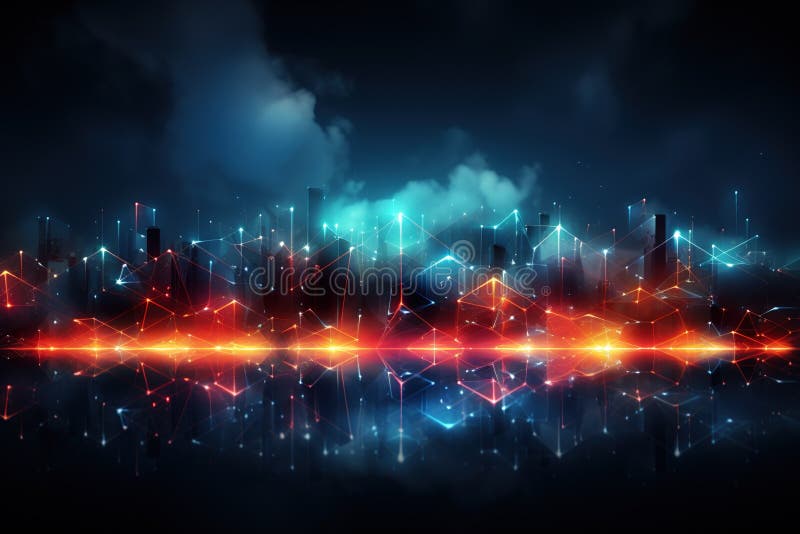 Abstract Background Technology Cloud Networking Generative Ai Stock