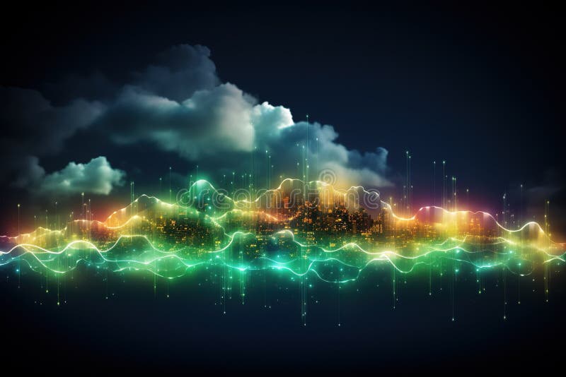 Abstract Background Technology Cloud Networking Generative Ai Stock