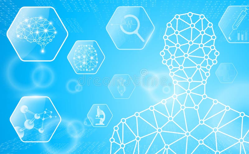 Abstract Background Technology Concept in Blue Light Stock Vector ...