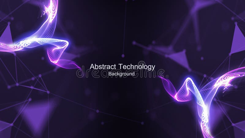 Abstract Background Technology Concept in Blue Light,brain and Human ...
