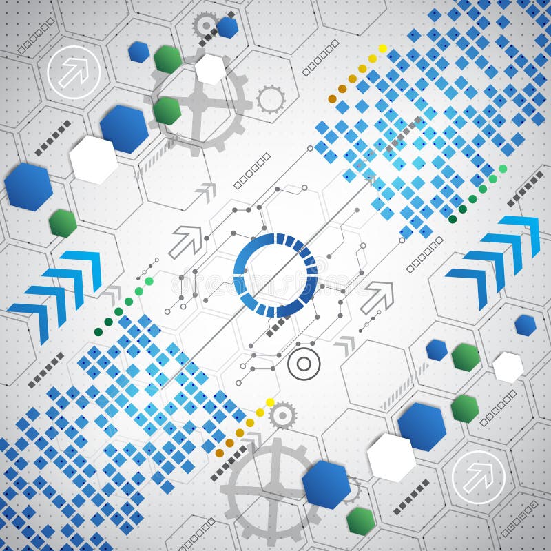 Abstract Background with Technology Elements. Vector Illustration Stock ...