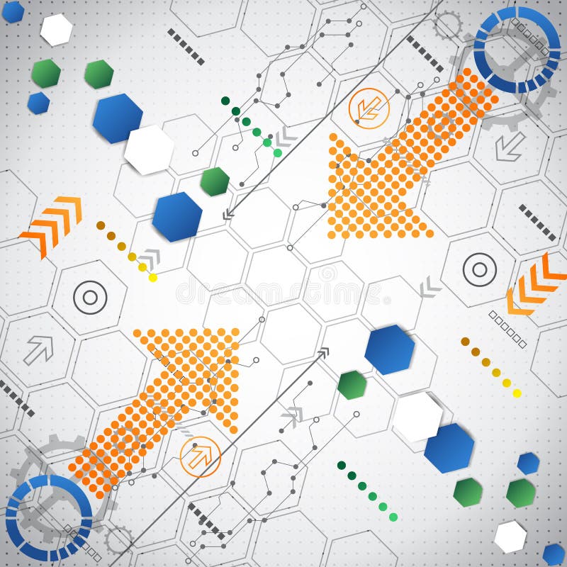 Abstract Background with Technology Elements. Vector Illustration Stock ...