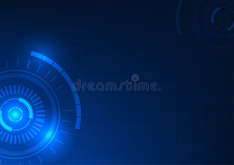 Abstract Background Technology, High Tech Technology Circle with ...