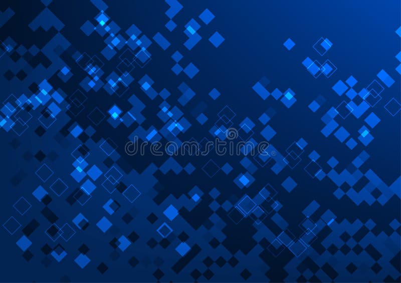 Abstract Background Technology. Layered Geometric Squares Represent the ...
