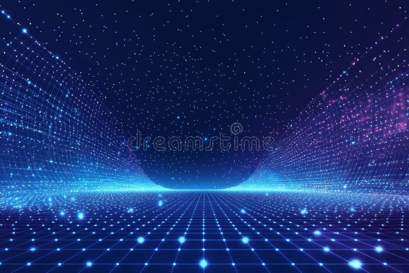 An Abstract Background with Technology Lines Represents a Future ...
