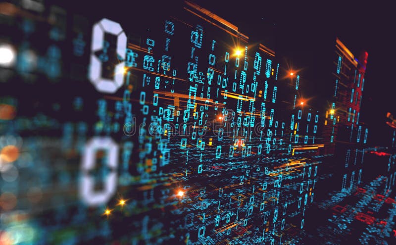 Abstract Background of Technology, Science and Cloud Computer.3d Illustration Stock Illustration ...