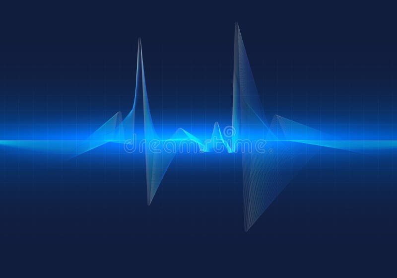 Heart Wave Technology Background Shows the Rhythm Stock Vector ...