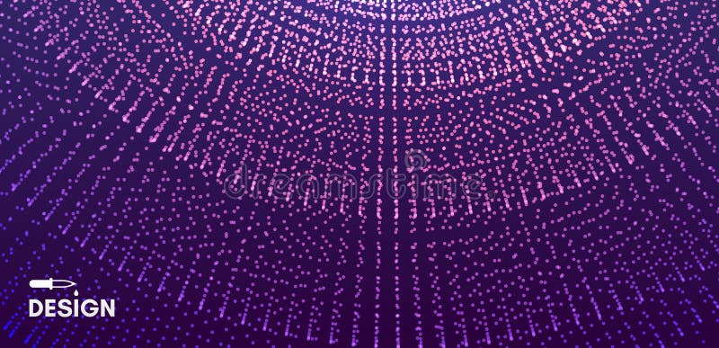 Abstract Background. Technology Style. 3d Network Design with Particles ...