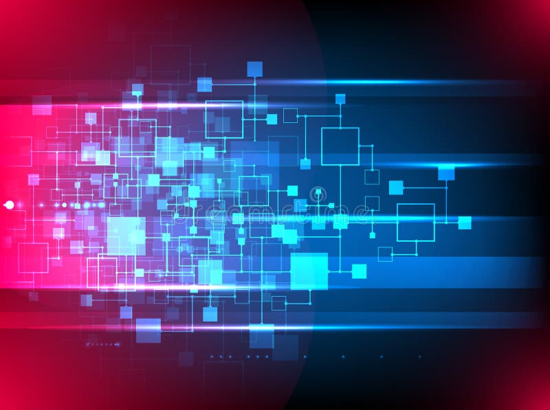 Abstract Background, Technology Theme of Social Media. Stock Vector ...