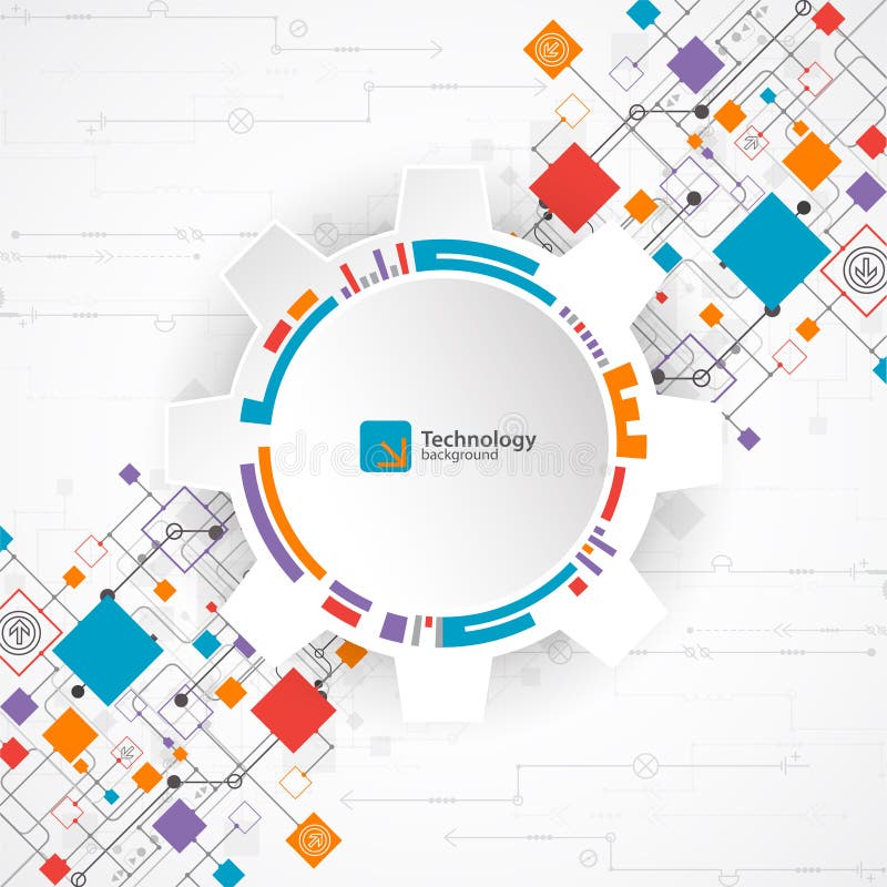 Abstract Background, Technology Theme for Your Business. Stock Vector ...