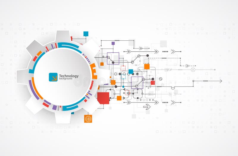 Abstract Color Technology Background Computer/technology Theme Stock ...