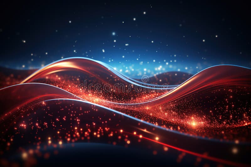 Abstract Background Technology, Virtual Wave Futuristic, Generative Ai ...