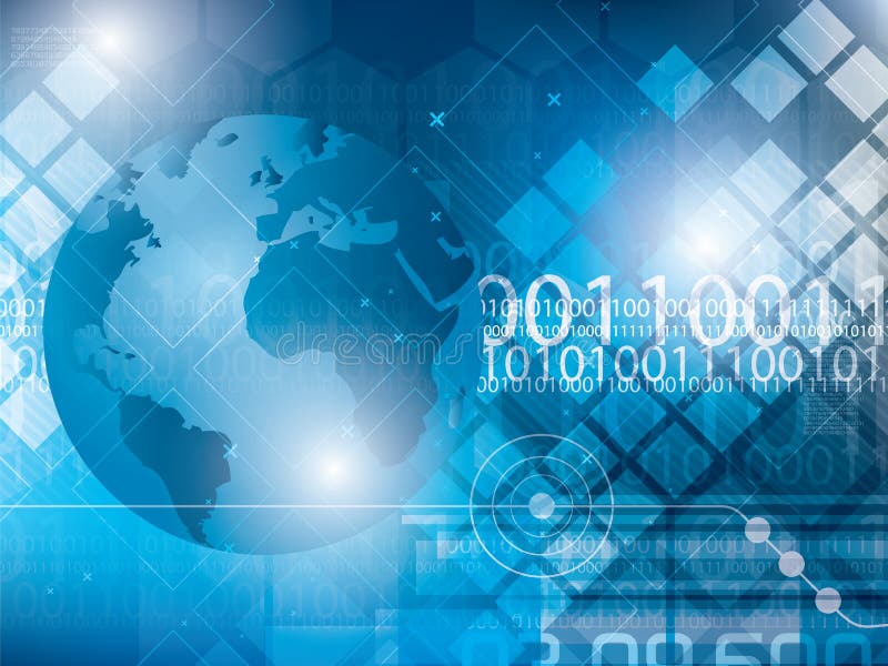 Abstract Background Technology World Map Stock Vector - Illustration of ...