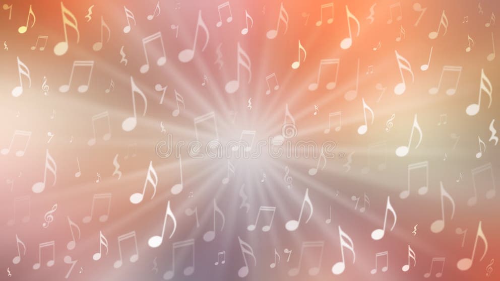 Vector Abstract Bright Light Beams and Music Notes Blast in Colorful ...