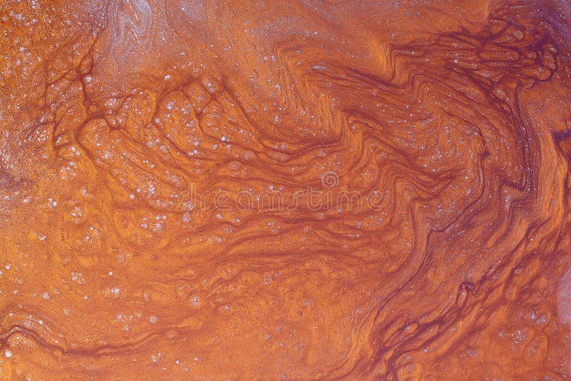 Abstract Background Texture, Brown, Liquid Acrylic with the Addition of ...