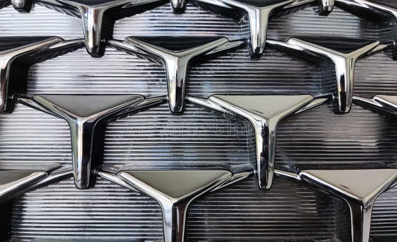 Abstract Background and Texture of a Car Front Radiator Grill Stock ...