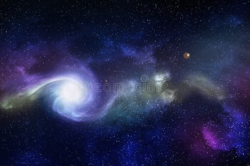 Abstract Background Texture of Distant Star Space and Multicolored ...