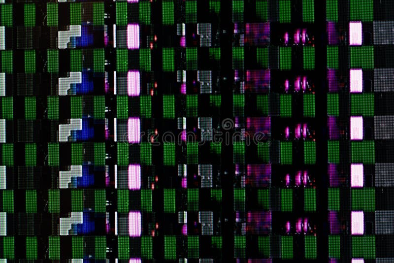 Glitches, Digital Noise and Distortion on the LCD TV Stock Photo ...