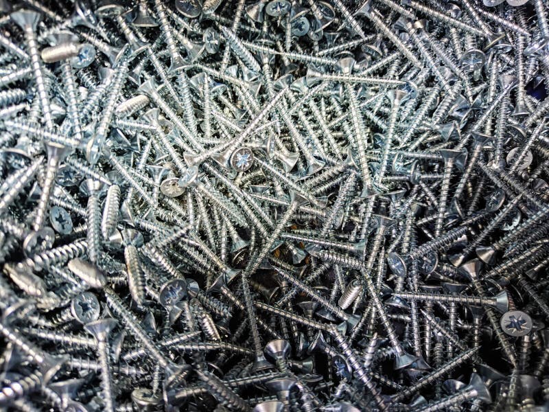 Abstract Background and Texture of Metal Iron Screws with Uneven ...