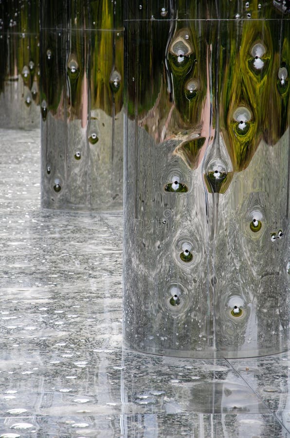 Abstract Background Texture of Metal Perforated Columns Stock Photo ...