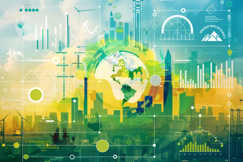 Abstract Background and Texture, Net Zero, and Carbon Neutral Concepts ...