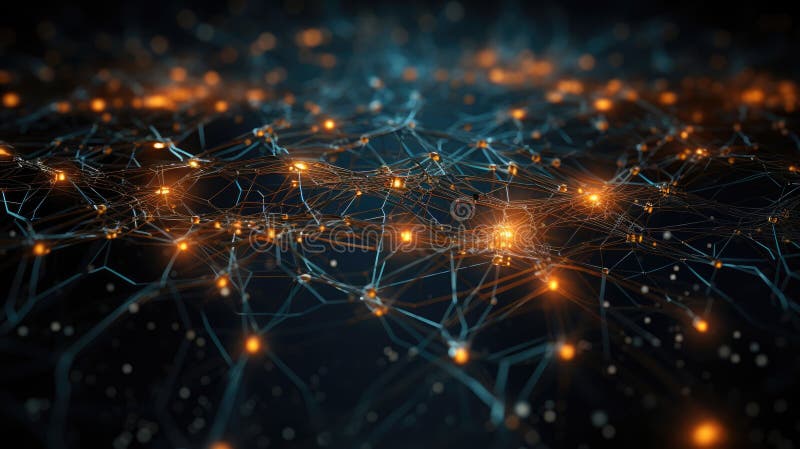 Abstract Background and Texture of Neurons and Neural Networks Stock ...