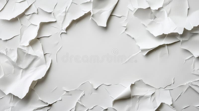 Ripped White Paper Texture Abstract Background Frame Stock Illustration ...
