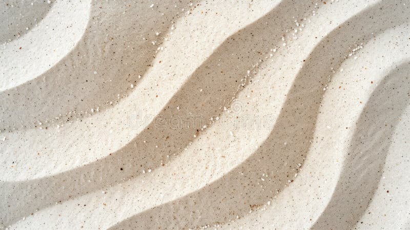 Abstract Background with Texture Sandy Pattern of Waves, Close Up White ...