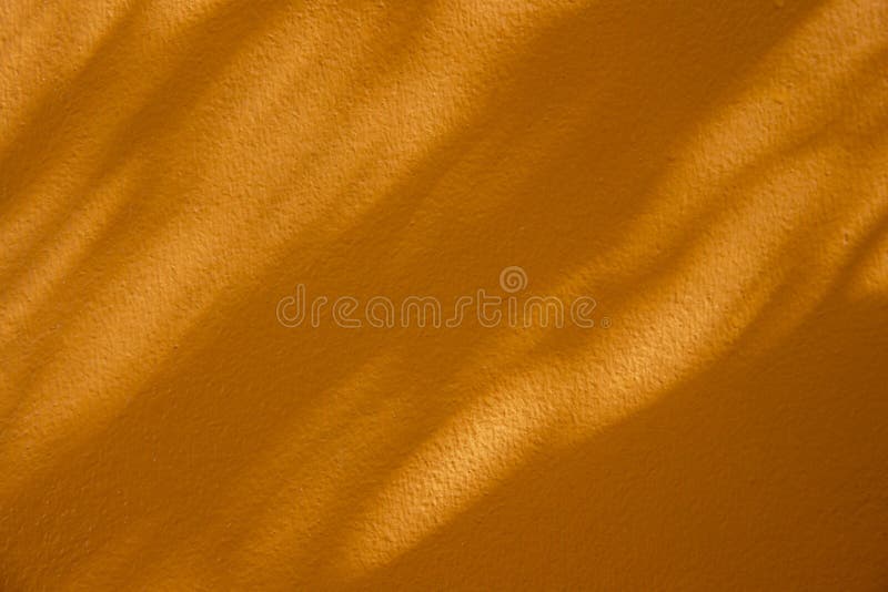 Abstract Background Texture of Shadows Leaf on Yellow Concrete Wall ...