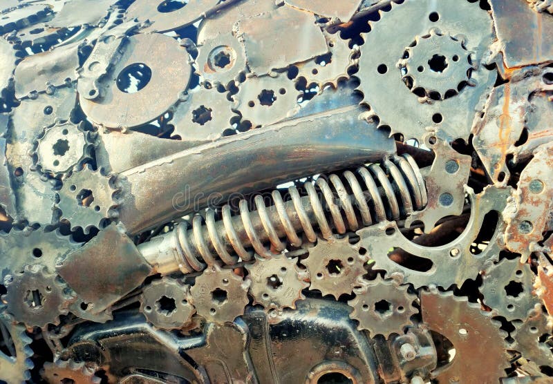 Rusty metals assembled stock image. Image of retro, coloured - 236388077