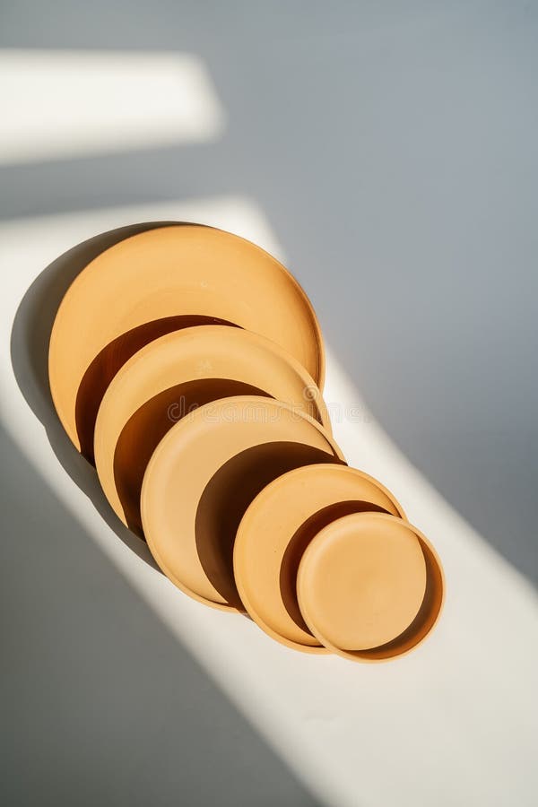 Abstract Background and Texture of Terracotta Plates. Stock Image ...