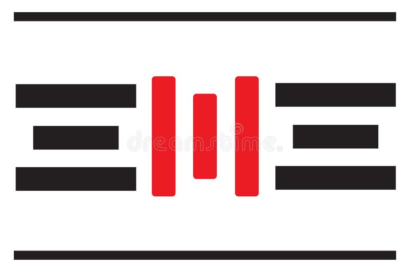 Abstract Background with Three Vertical Red Lines in the Middle and ...