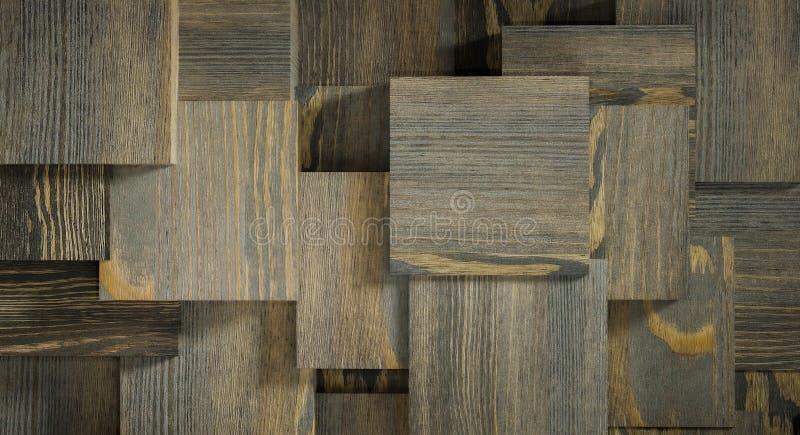 Abstract Background, Tinted Wood Cubes, 3d Render. Digital Backdrop ...
