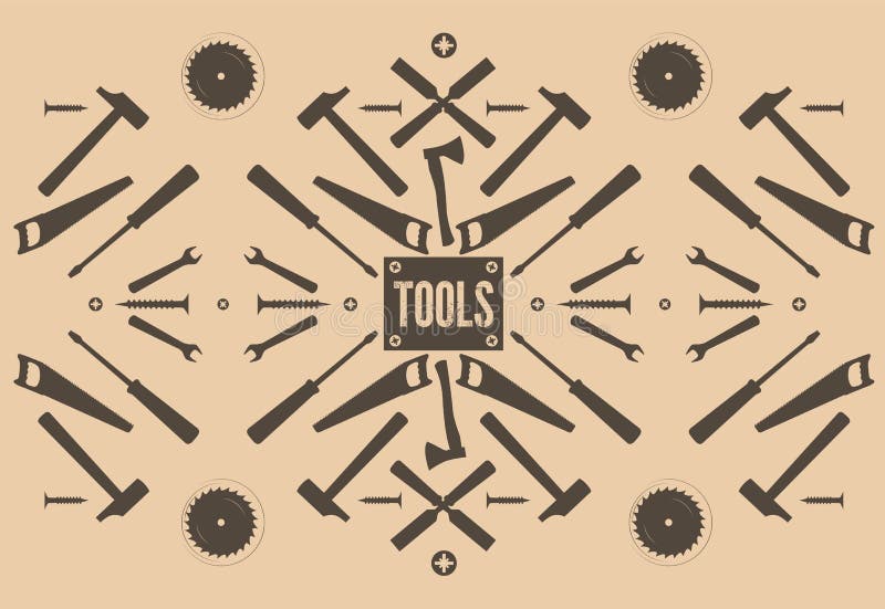 Abstract Background with Tools Stock Vector - Illustration of ...