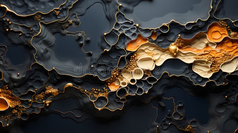 Abstract Background in Topographic Map Style. Embossed Figure in Dark ...