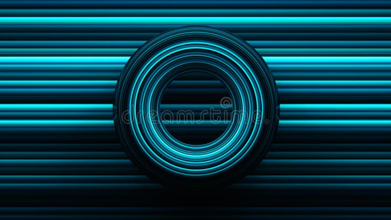 Abstract Background with Torus, 3D Rendering, Stretched Pixels T Stock ...