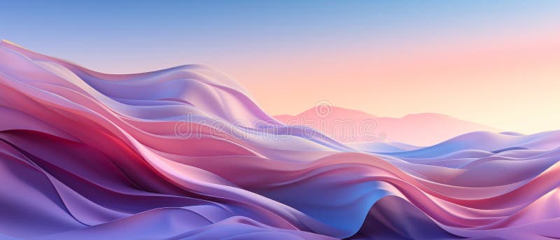 Abstract Background with Translucent Neon Colored Waves Against ...