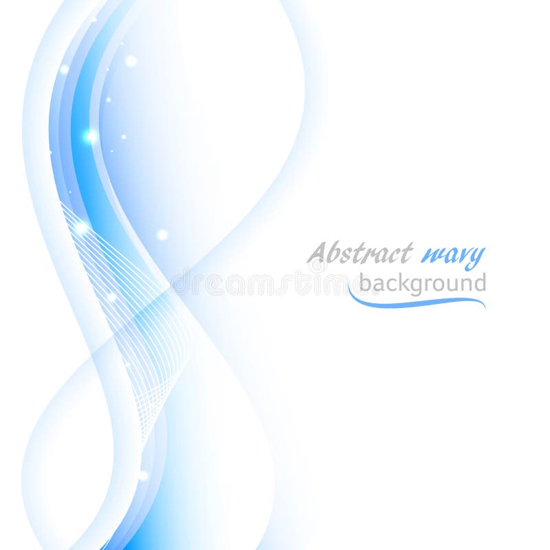 Abstract Background with Transparent Blue Wavy Lines. Stock Vector ...