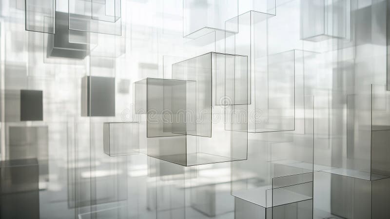 Abstract Background Transparent Data Streams and Geometric Shapes Stock ...