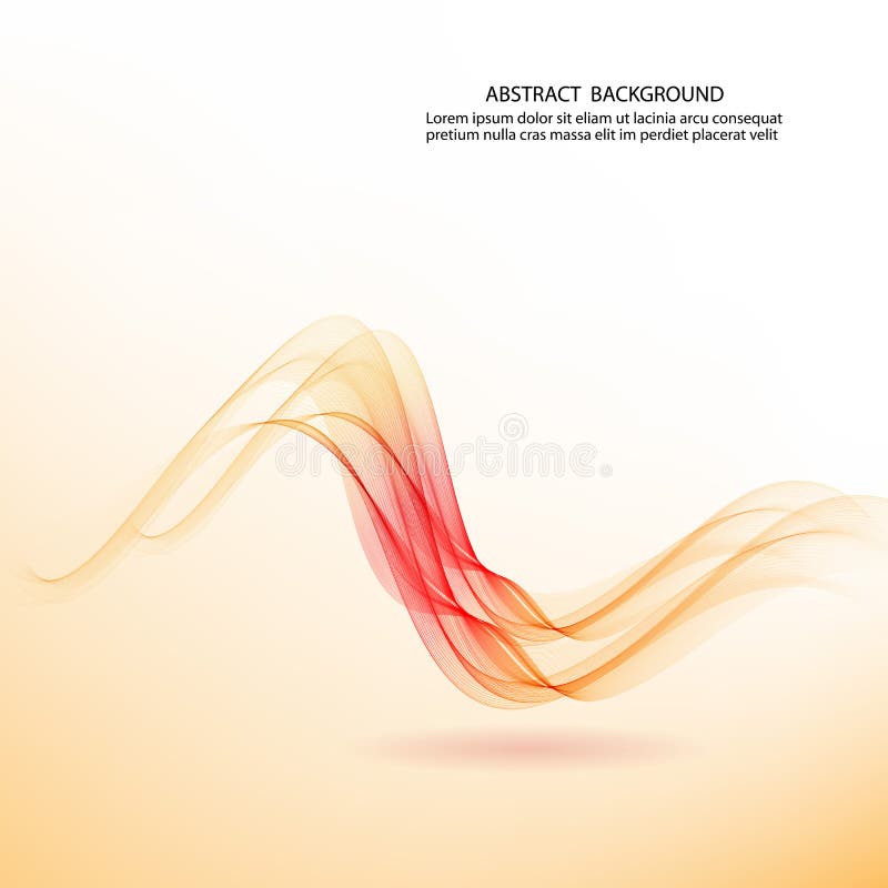 Abstract Background, Transparent Horizontal Orange Wave Design. Vector ...