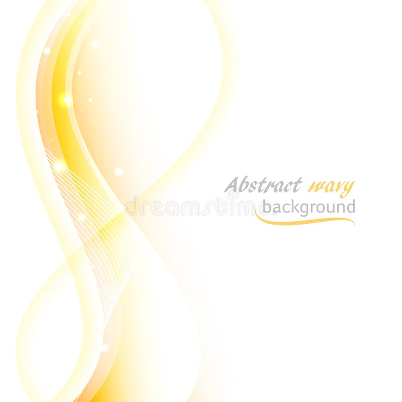 Abstract Background with Transparent Orange Wavy Lines. Stock Vector ...