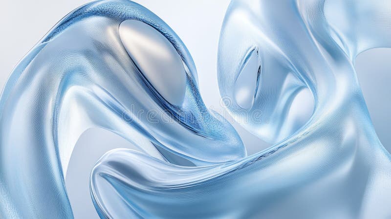 Abstract Background of Transparent Shiny Blue Gel with Clear Glass ...