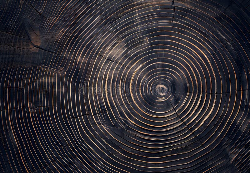 Abstract Wood Grain Texture with Tree Rings Stock Illustration ...