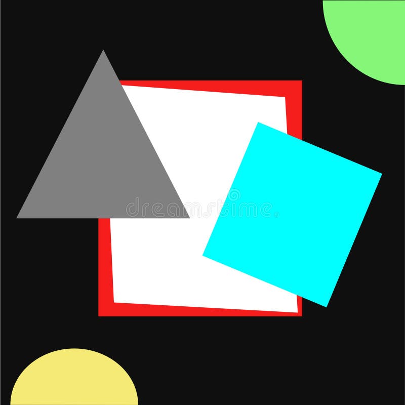 Abstract Background with Triangle, Circle, Square, Stock Illustration ...