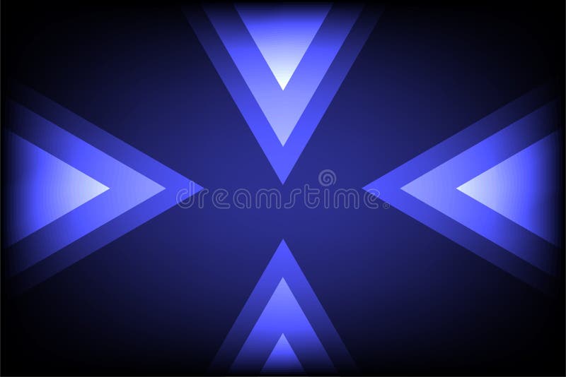 Abstract Background Triangle Shape Glowing Techno on Blue Space with ...